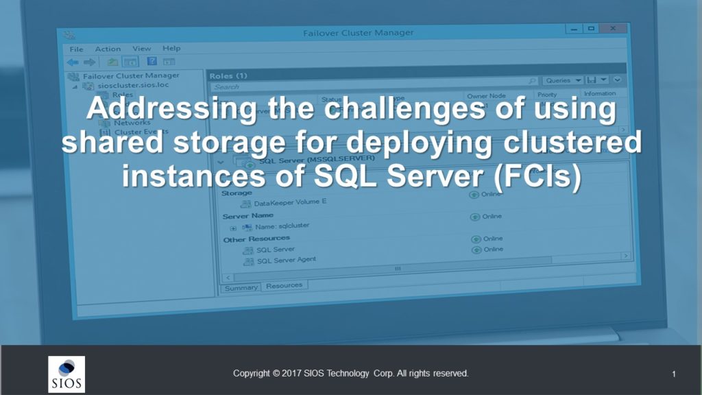 Webinar: Addressing the challenges of using shared storage for ...